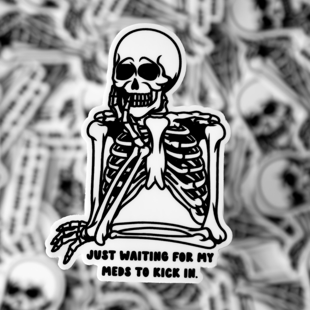 Just Waiting Sticker - Premium Vinyl Sticker - Etsy