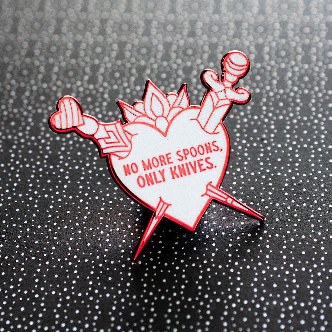 Only Knives Pin Red Anodized Plating Enamel Pin - Etsy