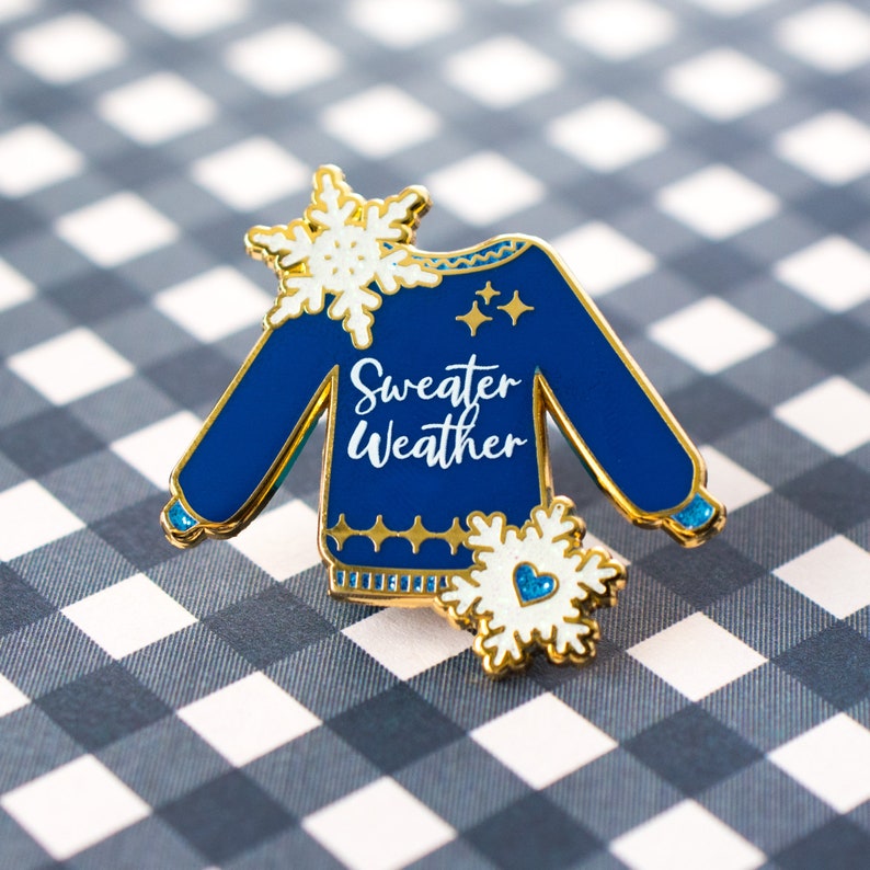 Sweater Weather Pin - Etsy