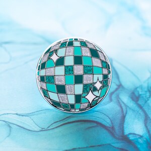 Disco Ball Pin - Enamel Pin With Glitter - Etsy