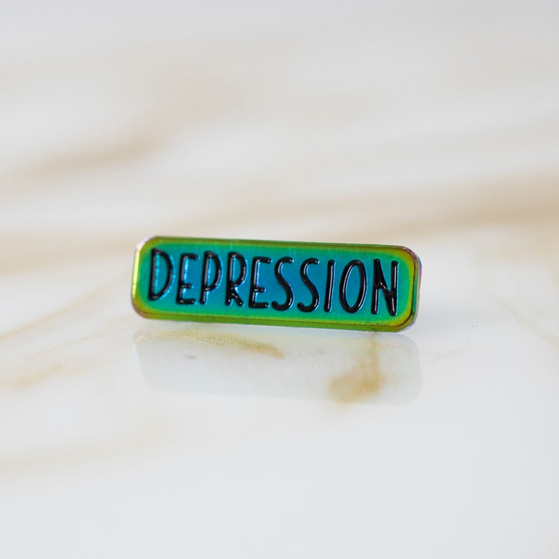 Wear Your Label Pin Depression All Colors | Etsy