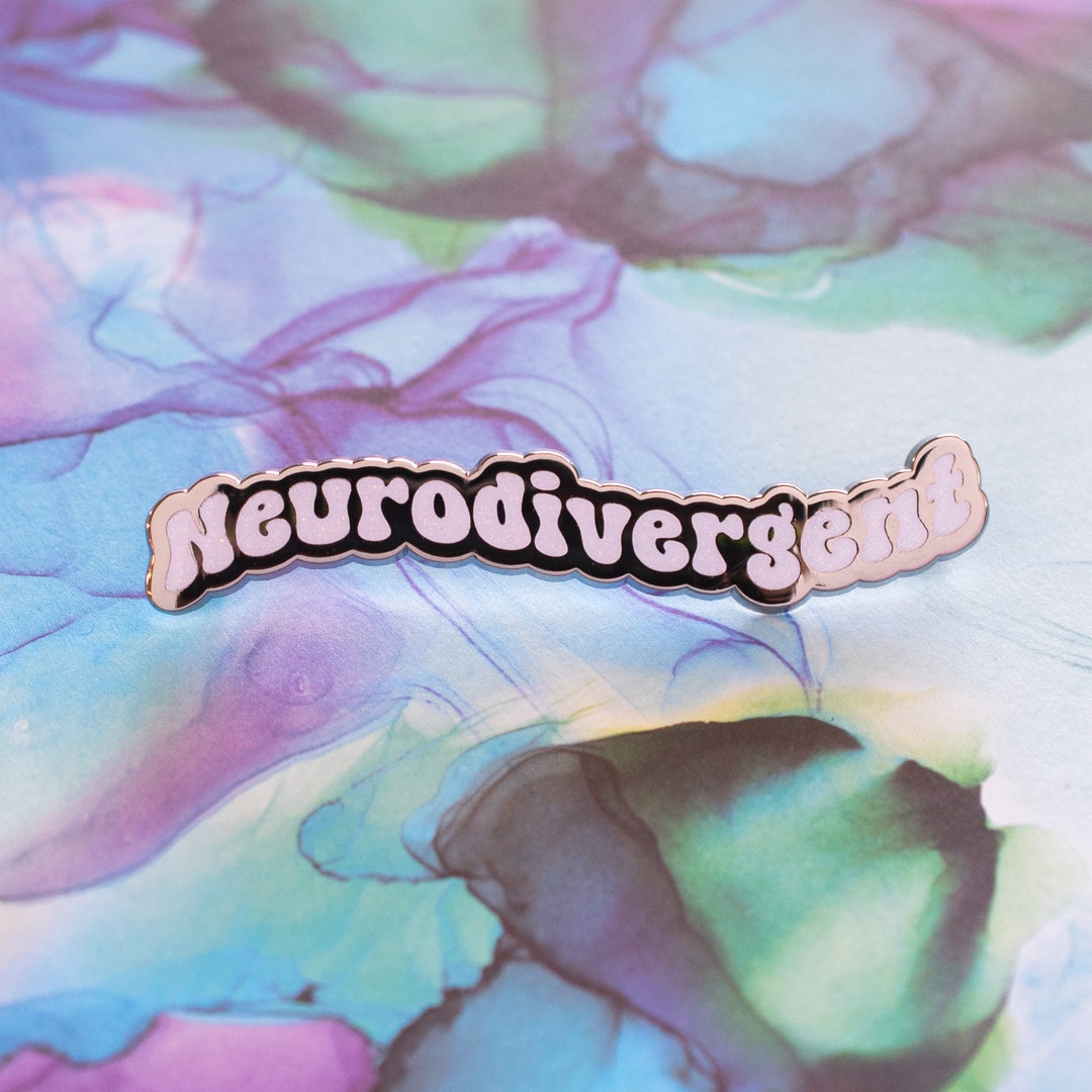 Neurodivergent Pin - Gunmetal Plated 3" - Etsy