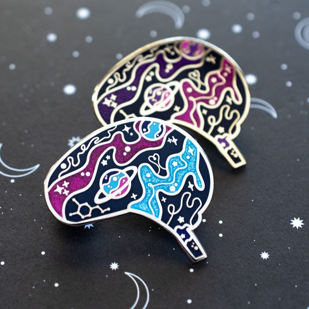 Galaxy Brain Pin - Etsy
