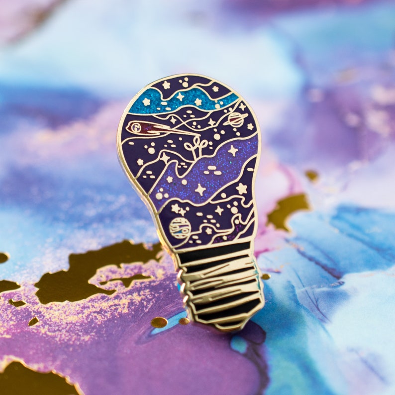 Galaxy in the Brain Pin - Etsy