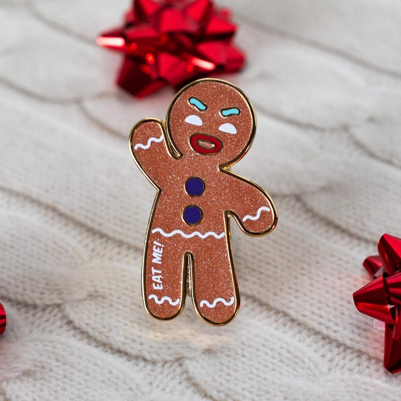 Gingerbread Man Lapel Pin - Etsy