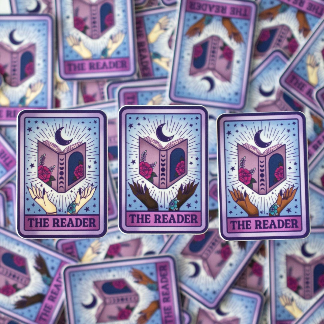 The Reader Sticker - Purple - Vinyl Sticker - 2.5" - Etsy