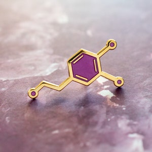 Dopamine Pin - Translucent Purple and Gold - Etsy