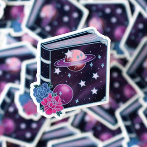 Cosmic Reader Sticker - Vinyl Sticker - 3" - Etsy