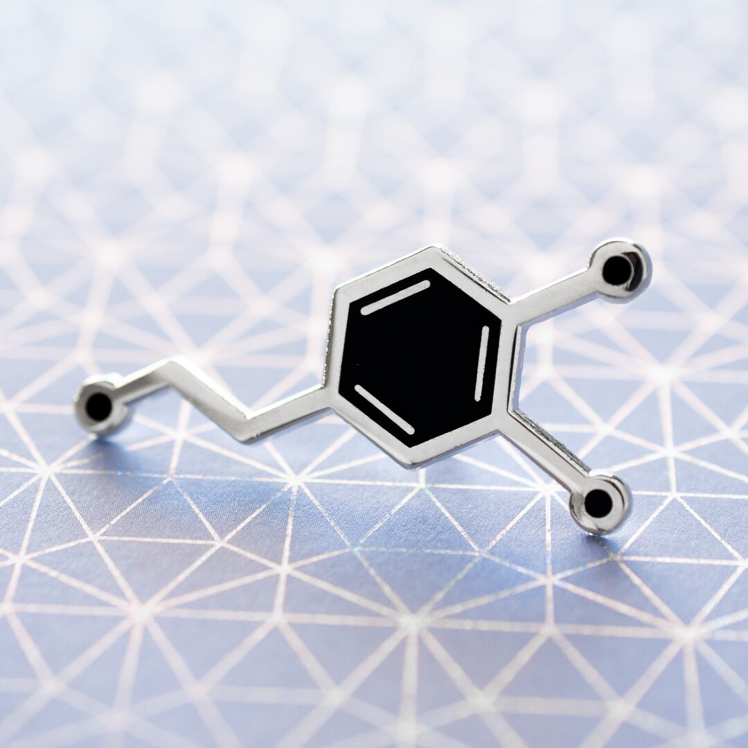 Dopamine Pin Black and Silver - Etsy