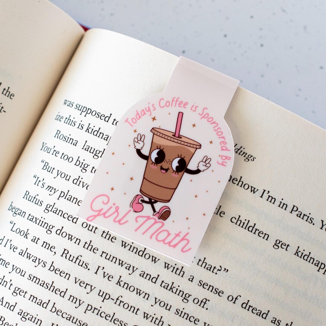 Magnetic Bookmark - Girl Math Bookmark - Transparent Laminate - Etsy