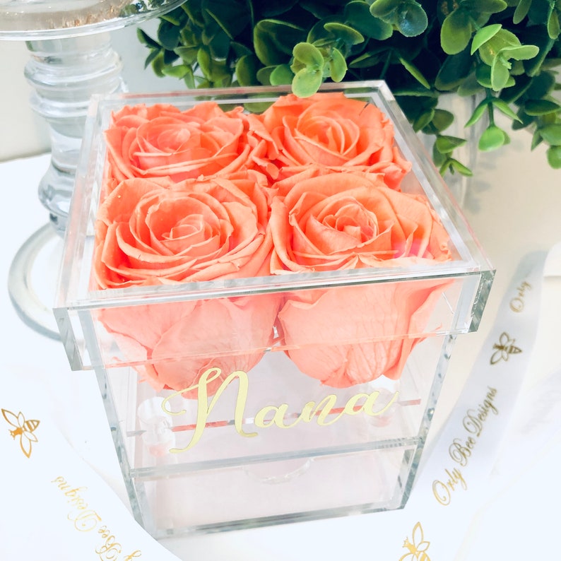 Preserved Roses in a Keepsake Jewelry Box With Real Roses That - Etsy