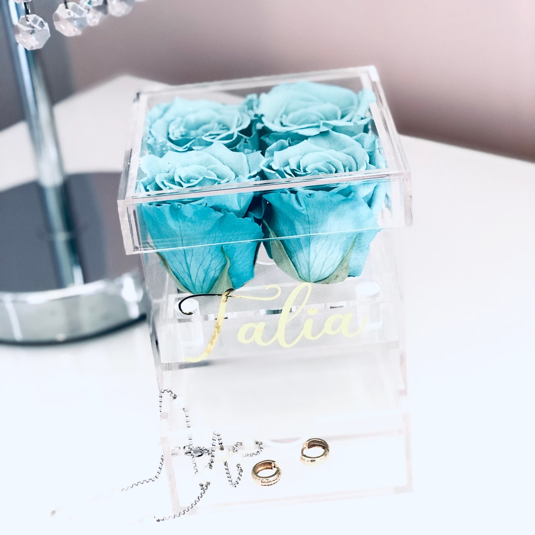 Preserved Roses in a Keepsake Jewelry Box With Real Roses That - Etsy