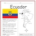 Ecuador Printable Fact Sheet and Cloze Activity - Etsy