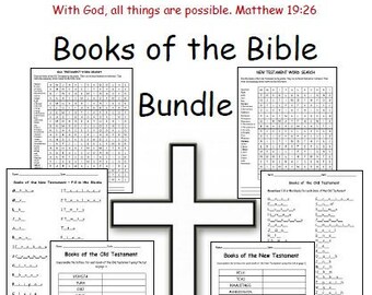 Books of the Bible: Word Scramble, Old and New Testament Books ...