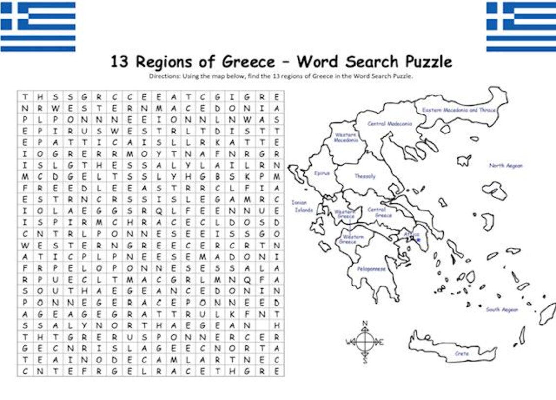 Geography Word Search Puzzles With Maps Printable Bundle - Etsy