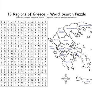 Geography Word Search Puzzles With Maps Printable Bundle - Etsy