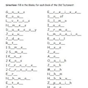 Books of the Bible Printable Activities Packet - Old and New Testament ...