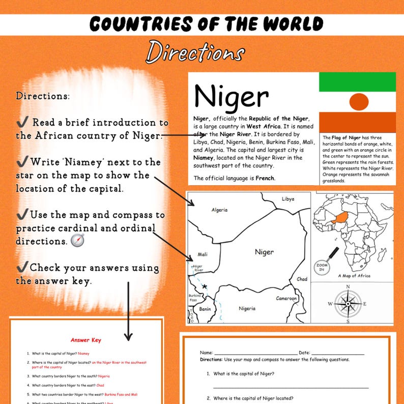 Countries of the World From A to Z Printable Worksheets Bundle - Etsy