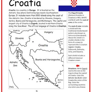 Countries of Europe Printable Worksheets Bundle - Etsy