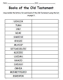 Books of the Bible Printable Activities Packet - Old and New Testament ...