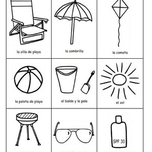 Printable Spanish Picture Dictionary and Coloring Book for Beginners - Etsy