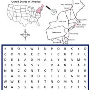 Regions of the United States Printable Map and Word Search Puzzle ...