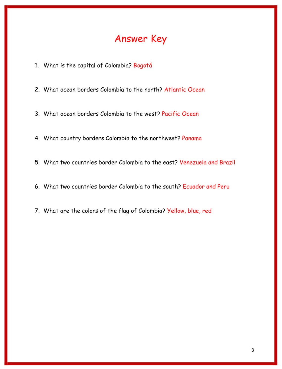 Spanish Speaking Countries of the World Printable Worksheets - Etsy