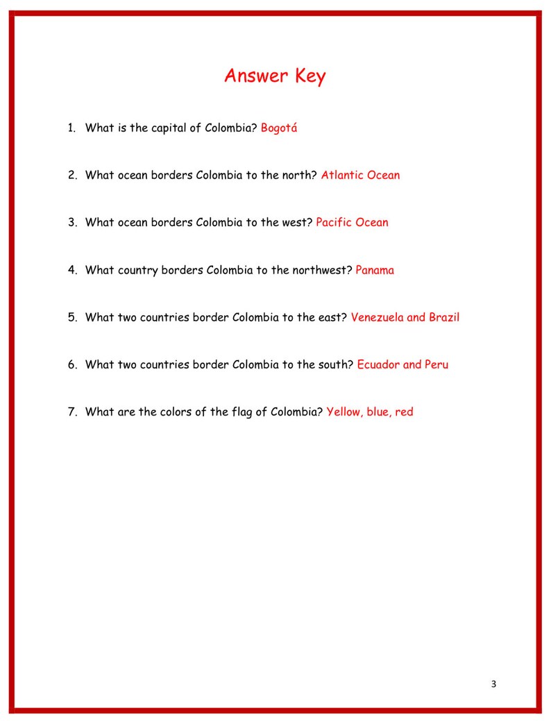 Spanish Speaking Countries of the World Printable Worksheets - Etsy