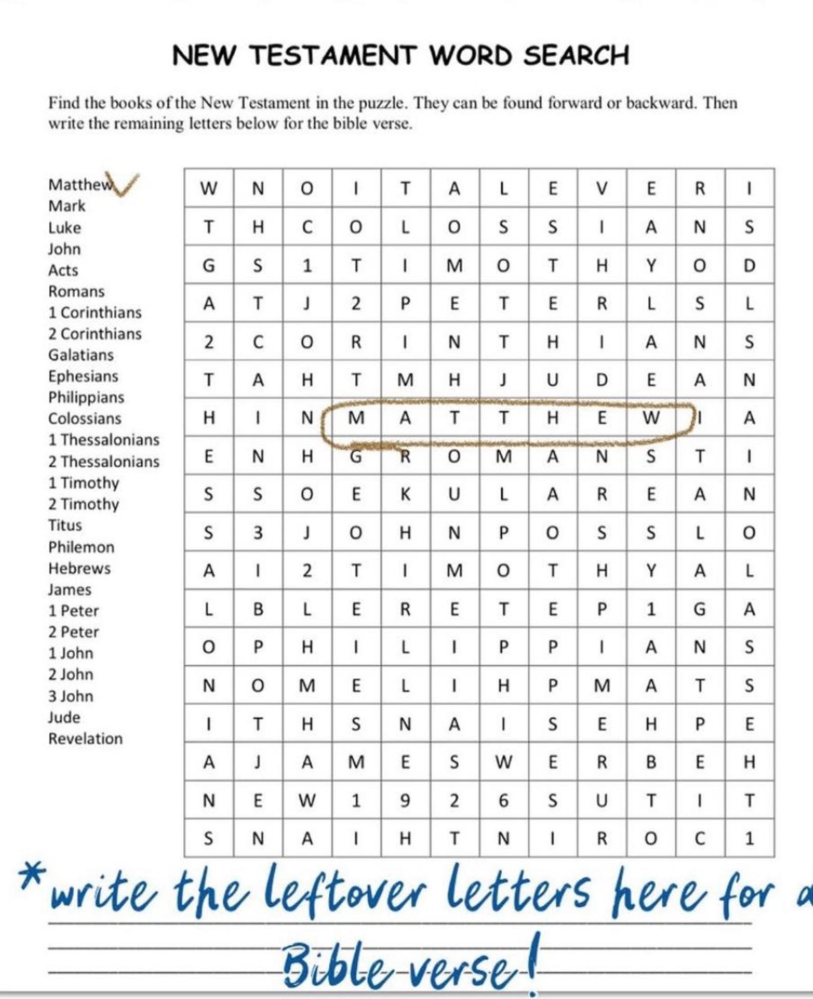 Books of the Bible Printable Activities Packet - Old and New Testament ...