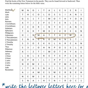 Books of the Bible Printable Activities Packet - Old and New Testament ...