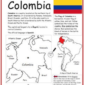 Spanish Speaking Countries of the World Printable Worksheets - Etsy