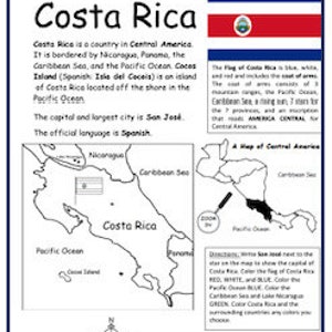 Spanish Speaking Countries of the World Printable Worksheets - Etsy