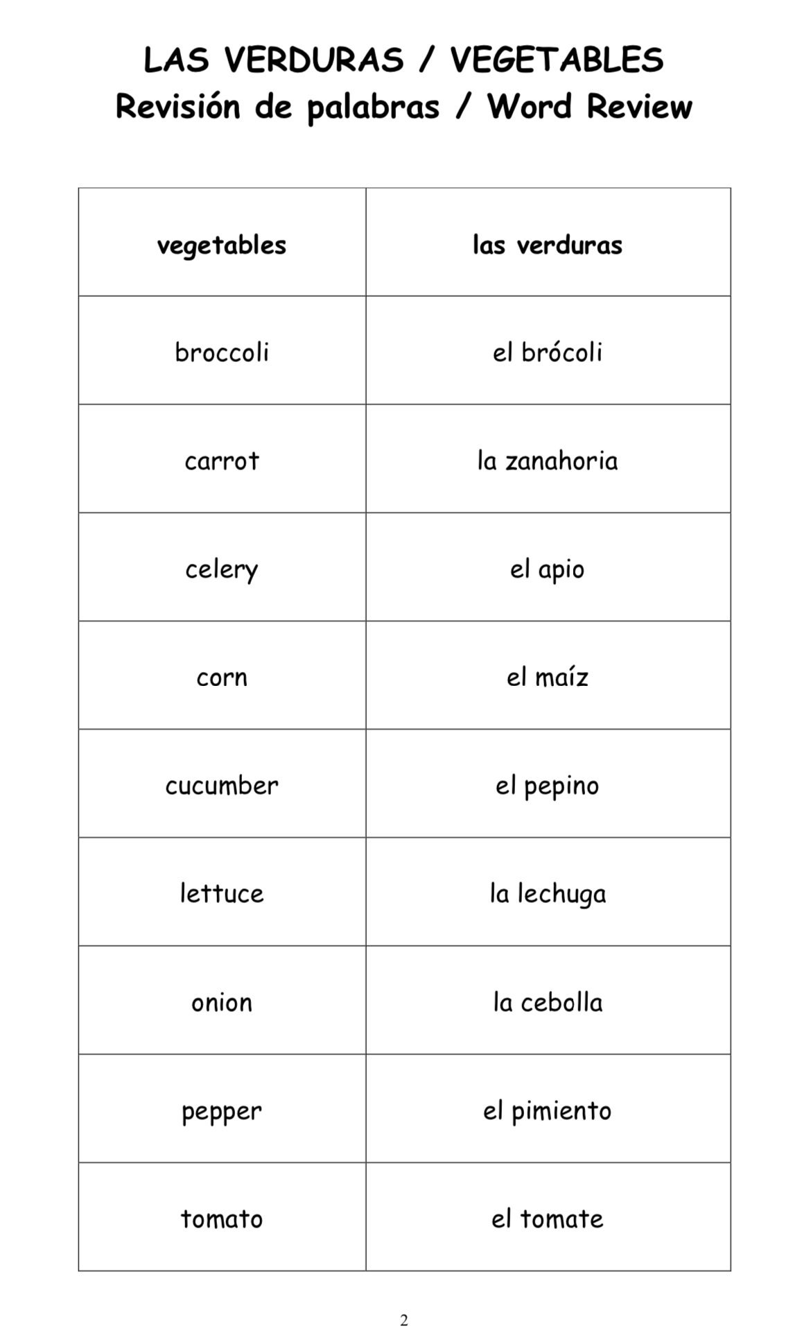 Bilingual Printable Coloring Book Picture Dictionary Spanish and ...