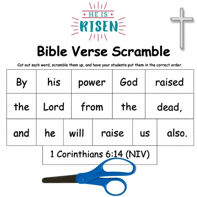 Bible Verse Scramble Printable Activity Bundle - Etsy