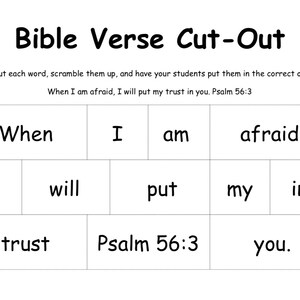 Bible Verse Scramble Printable Activity Bundle - Etsy