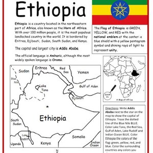 Countries of Africa Printable Worksheets Bundle - Etsy