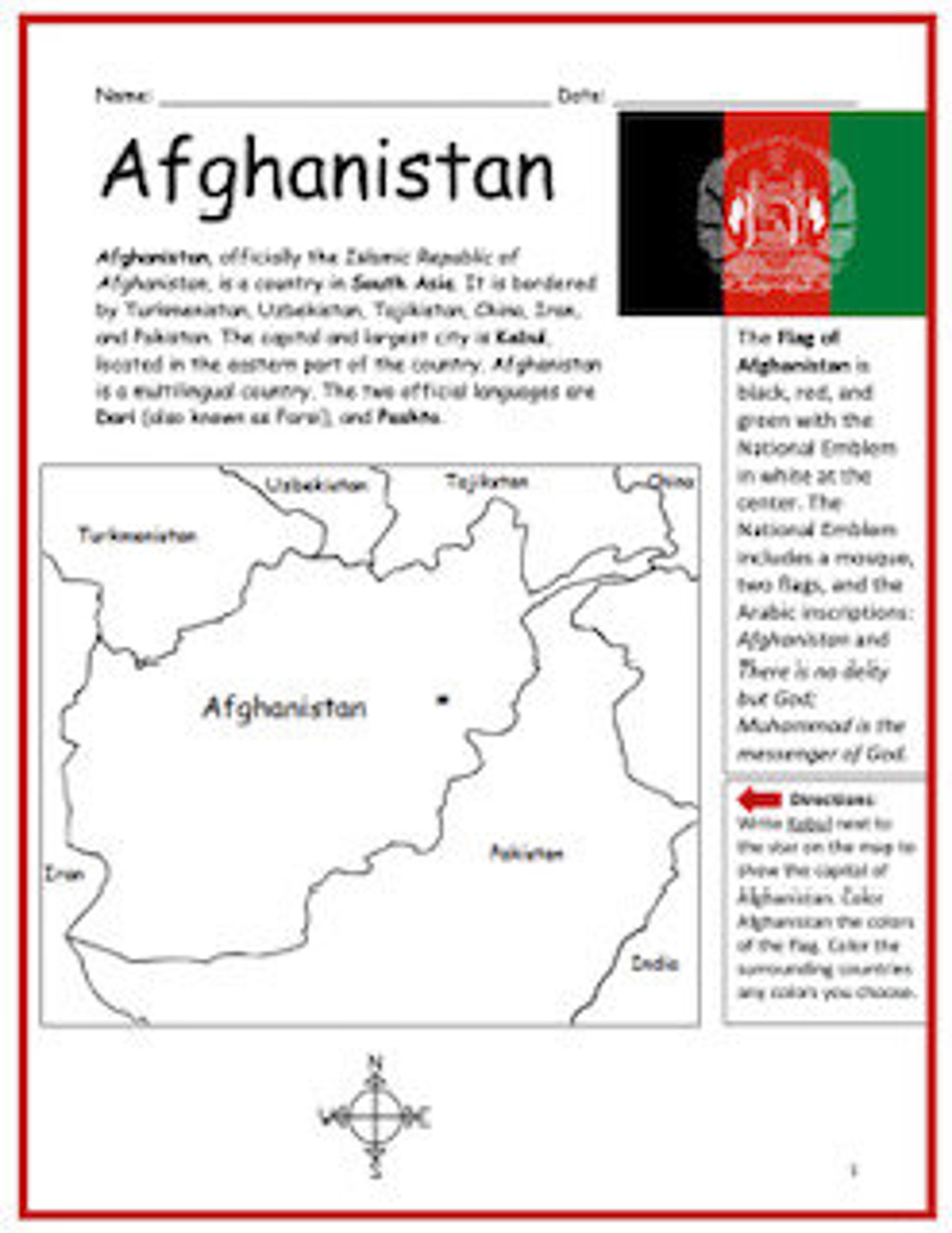 Countries of the World From A to Z Printable Worksheets Bundle - Etsy