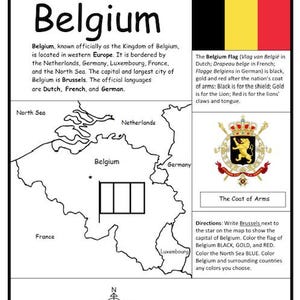 Countries of Europe Printable Worksheets Bundle - Etsy