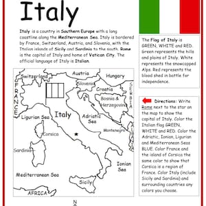 Countries of Europe Printable Worksheets Bundle - Etsy