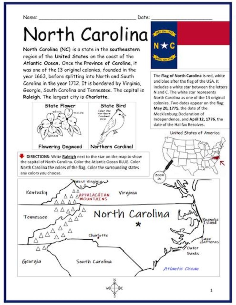 50 States of the USA Printable Worksheets Bundle - Etsy