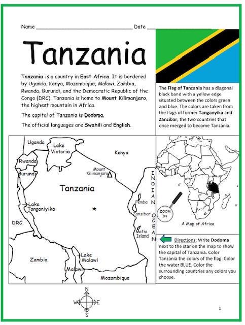 Countries of Africa Printable Worksheets Bundle - Etsy