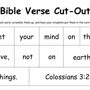 Bible Verse Scramble Printable Activity Bundle - Etsy