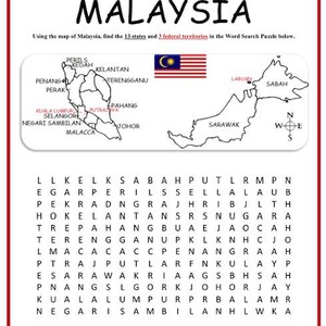 Geography Word Search Puzzles With Maps Printable Bundle - Etsy