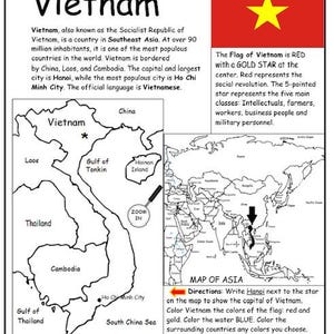 Countries of Asia Printable Worksheets Bundle - Etsy