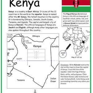 Countries of Africa Printable Worksheets Bundle - Etsy