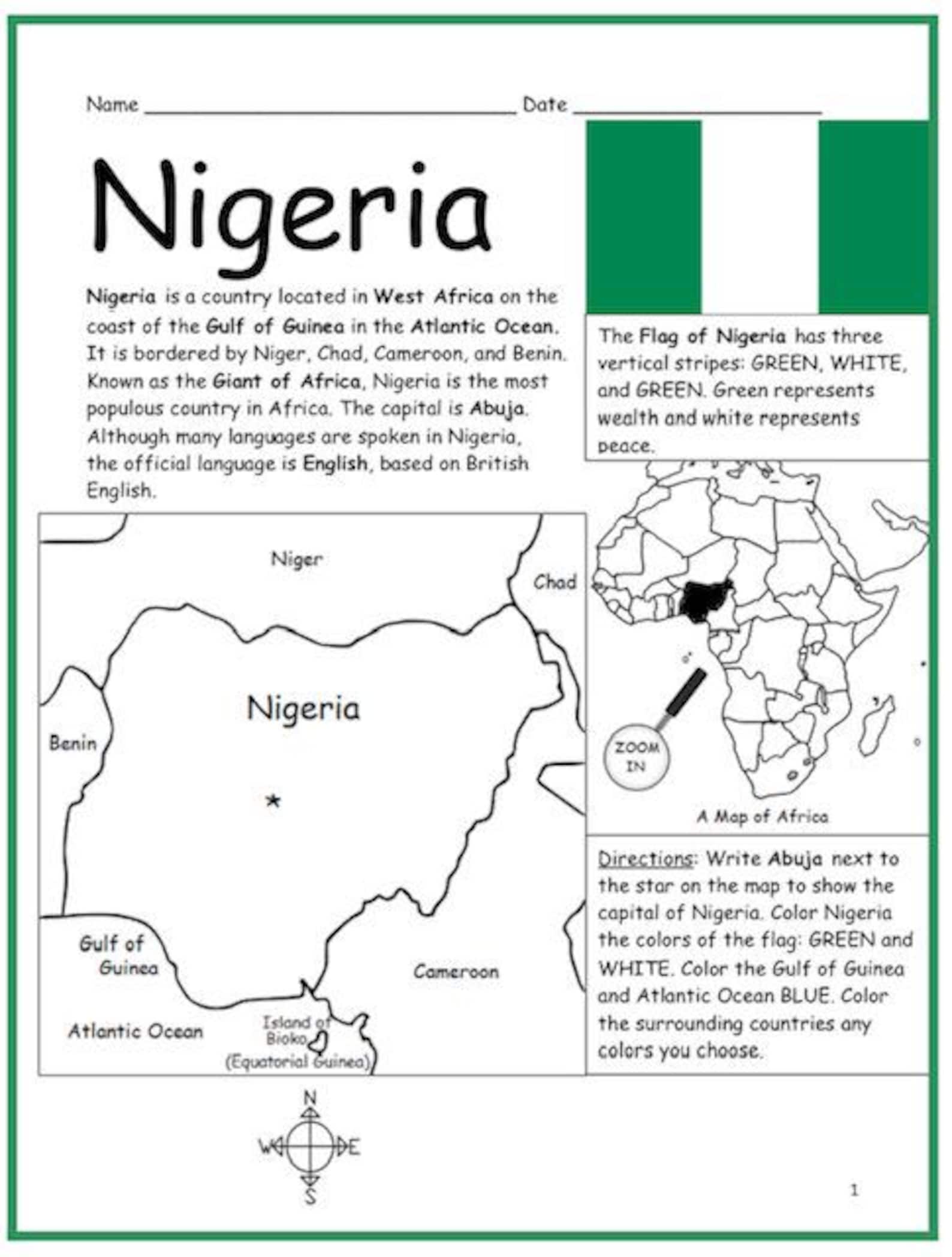 Countries of Africa Printable Worksheets Bundle - Etsy