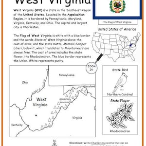 Southeast Region of the USA Printable Worksheets Bundle - Etsy