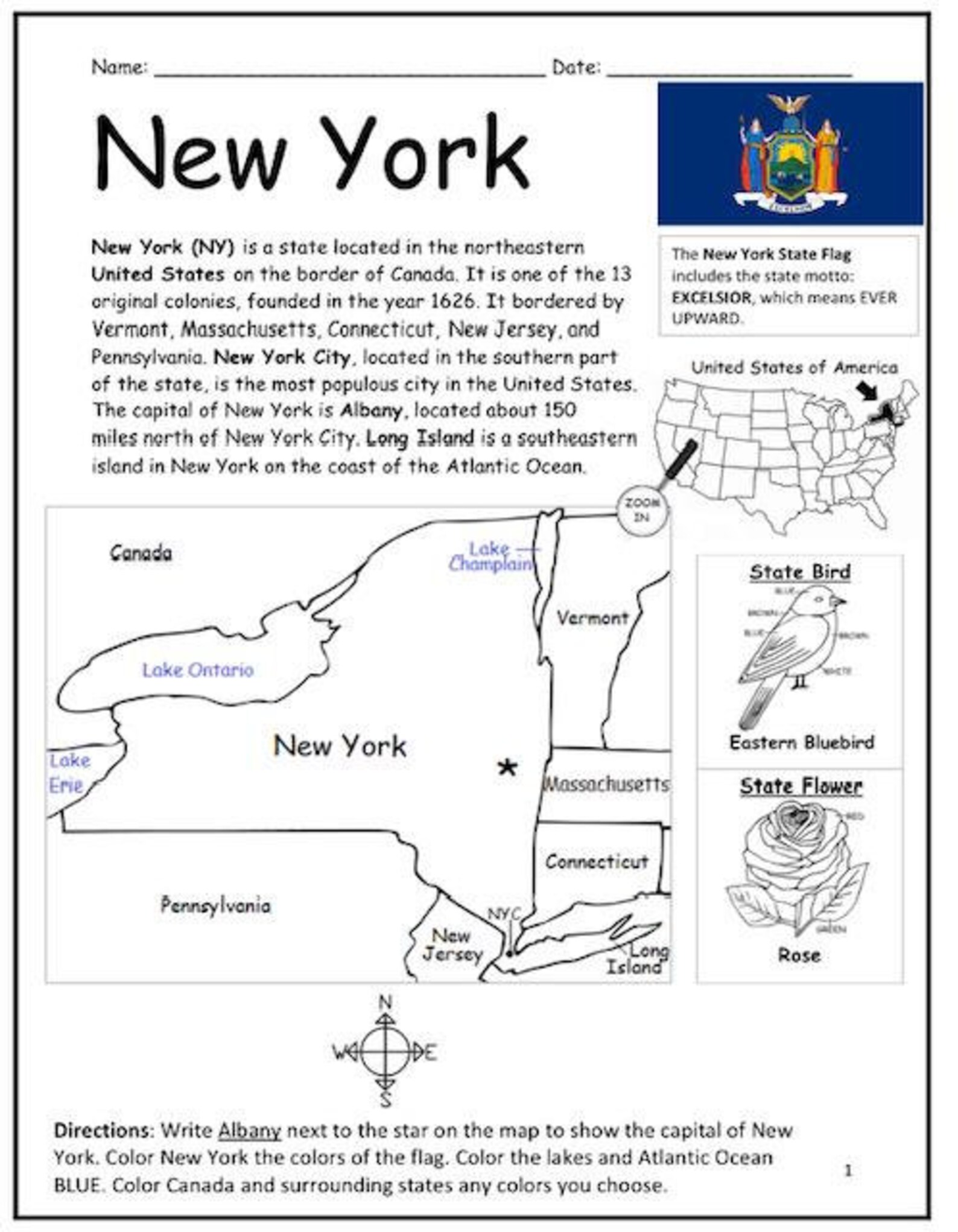 50 States of the USA Printable Worksheets Bundle - Etsy