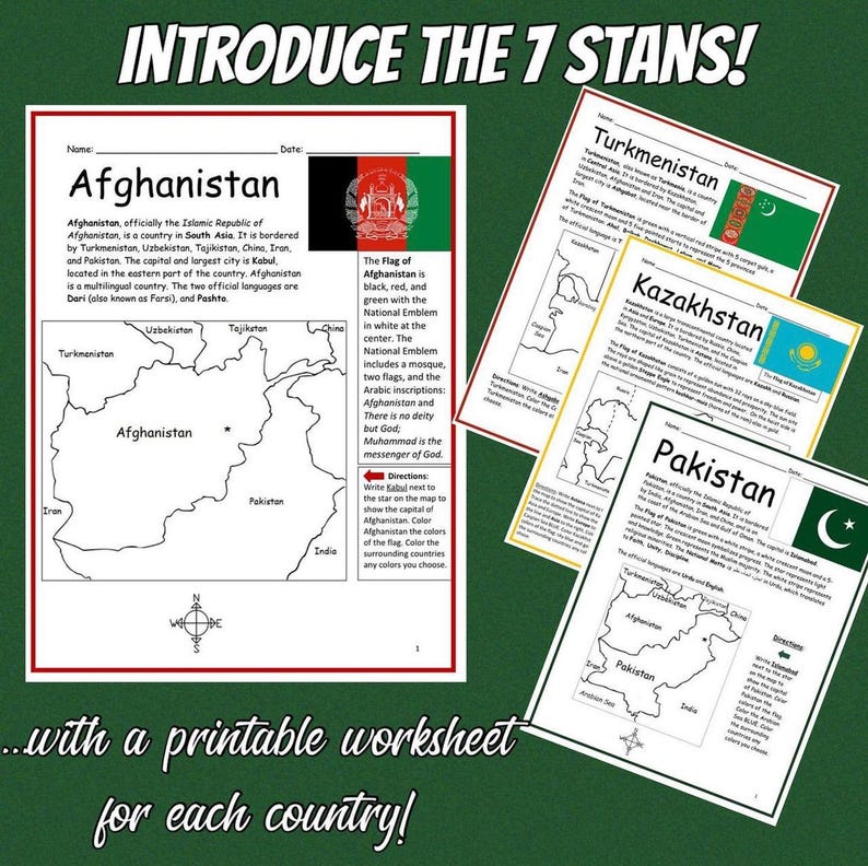 The Stans Printable Worksheets Bundle - Etsy