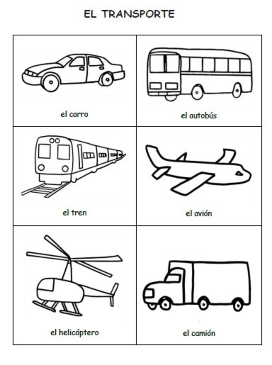 Printable Spanish Picture Dictionary and Coloring Book for Beginners - Etsy